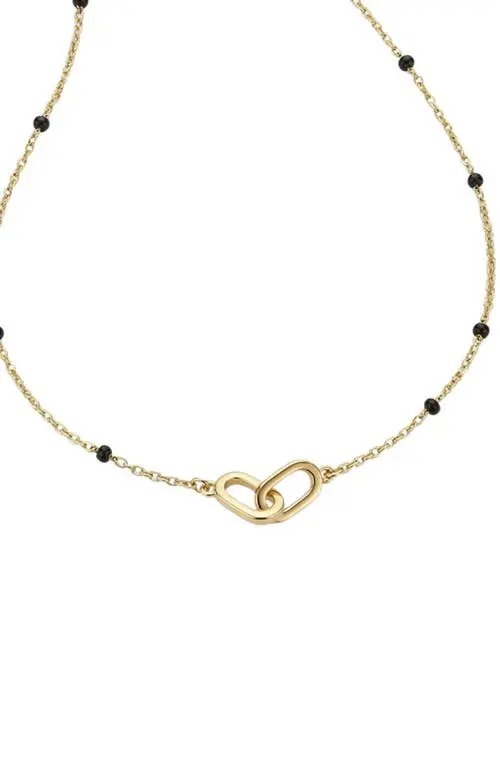 Argento Vivo Enamel Bead Interlocking Oval Chain Necklace
