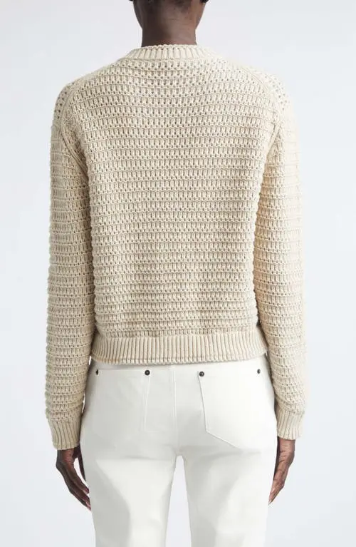 Lafayette 148 New York Textured Stitch Wool & Cotton Bomber Cardigan