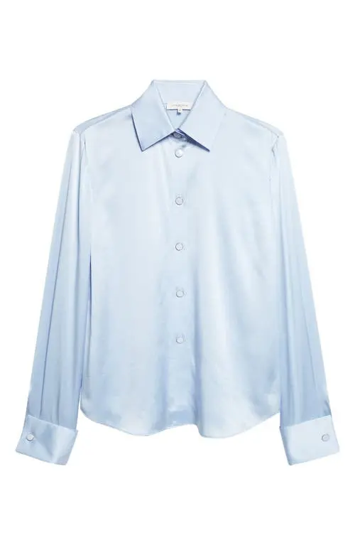 Lafayette 148 New York Slim Fit Silk Button-up Shirt