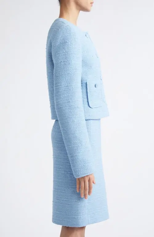 Lafayette 148 New York Patch Pocket Tweed Short Jacket