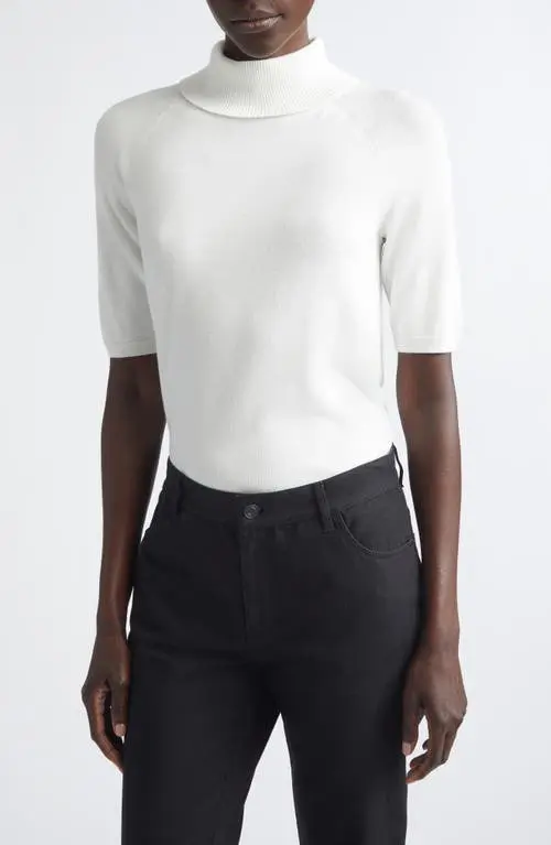 Lafayette 148 New York Raglan Sleeve Turtleneck Sweater - Cloud
