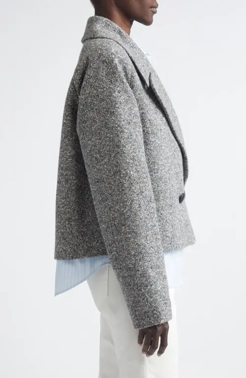 Lafayette 148 New York Wide Lapel Alpaca & Wool Blend Jacket
