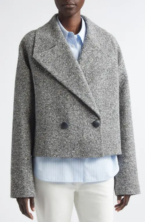 Lafayette 148 New York Wide Lapel Alpaca & Wool Blend Jacket