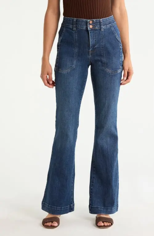 Wit & Wisdom Madison High Waist Utility Pocket Bootcut Jeans