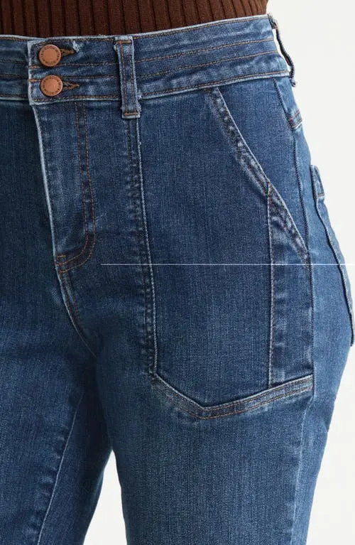 Wit & Wisdom Madison High Waist Utility Pocket Bootcut Jeans
