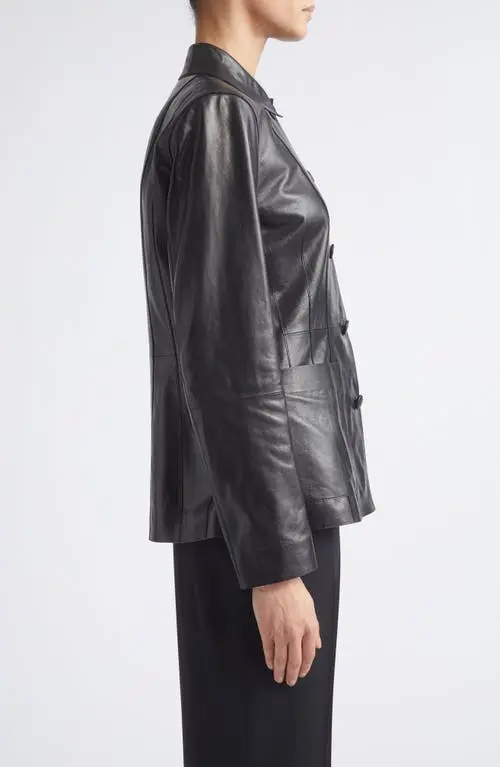 Lafayette 148 New York Glazed Weightless Lambskin Suede Jacket