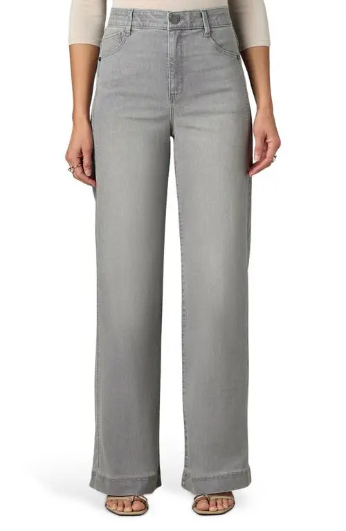 Wit & Wisdom Gracie Skyrise Double Side Seam Wide Leg Jeans - Light Grey