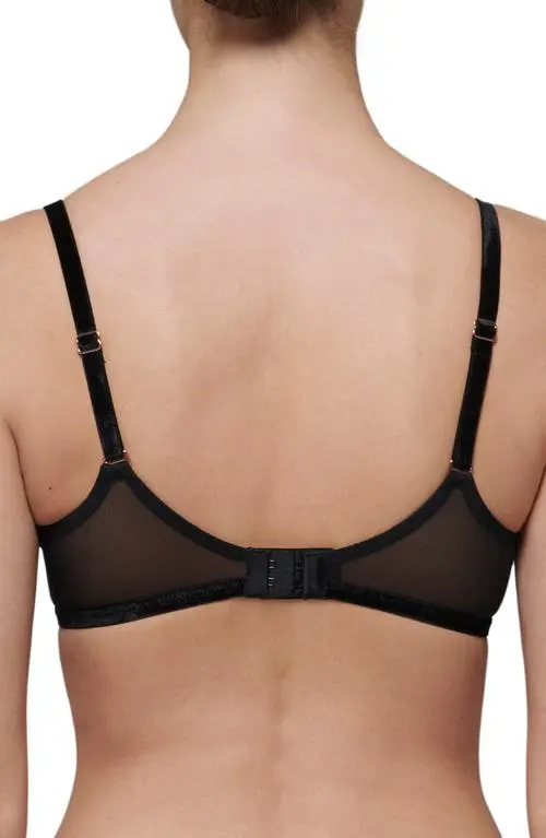 Simone Perele Scenario Sheer Plunge Underwire Bra - Black