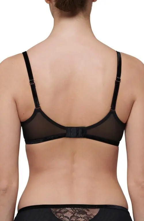 Simone Perele Scenario Sheer Plunge Underwire Bra - Black