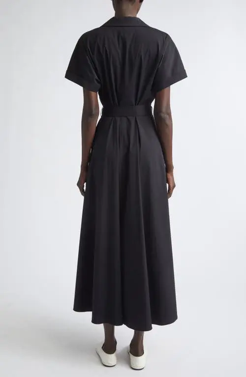 Lafayette 148 New York Belted Stretch Cotton Blend Shirtdress