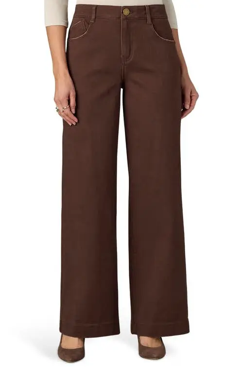 Wit & Wisdom Sam High Waist Wide Leg Jeans - Cold Brew