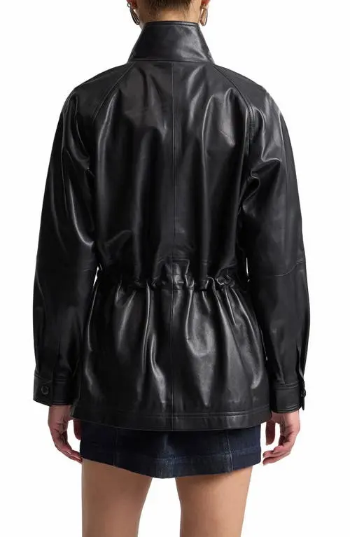 Avec Les Filles Slouchy Leather Jacket