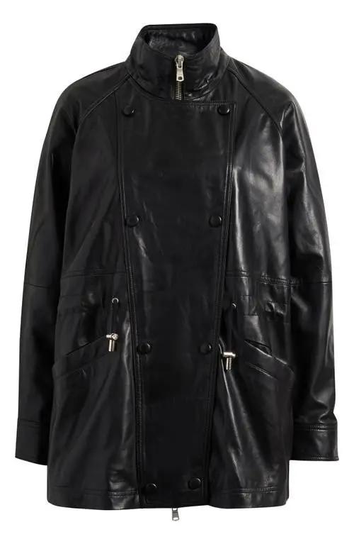 Avec Les Filles Slouchy Leather Jacket
