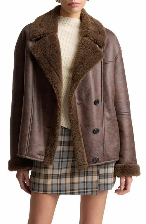 Avec Les Filles Faux Shearling Jacket