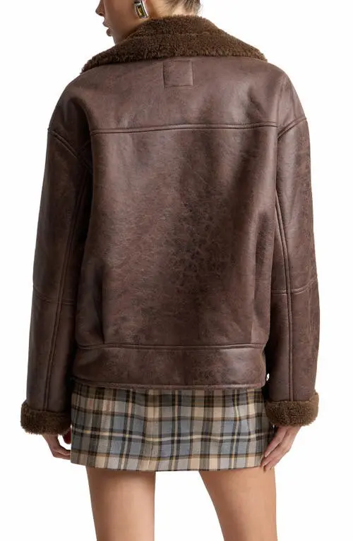 Avec Les Filles Faux Shearling Jacket