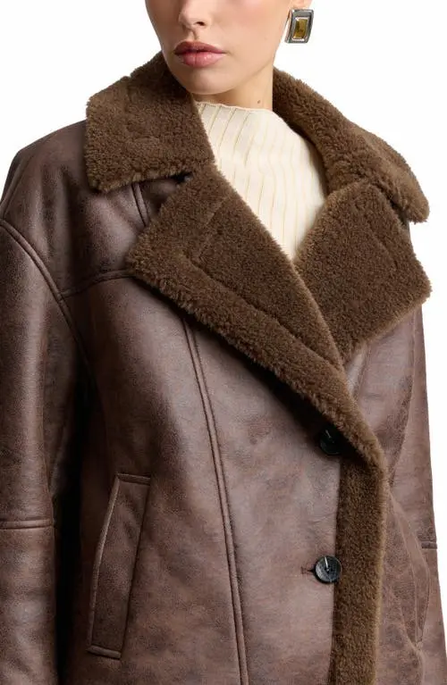Avec Les Filles Faux Shearling Jacket
