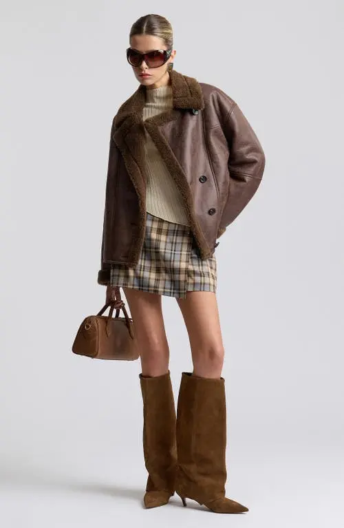 Avec Les Filles Faux Shearling Jacket