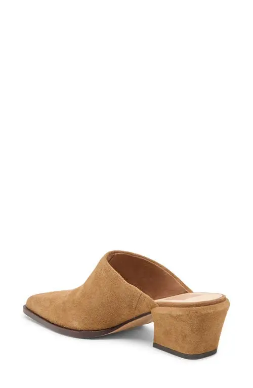 Dolce Vita Leyton Square Toe Mule - Light Brown Suede