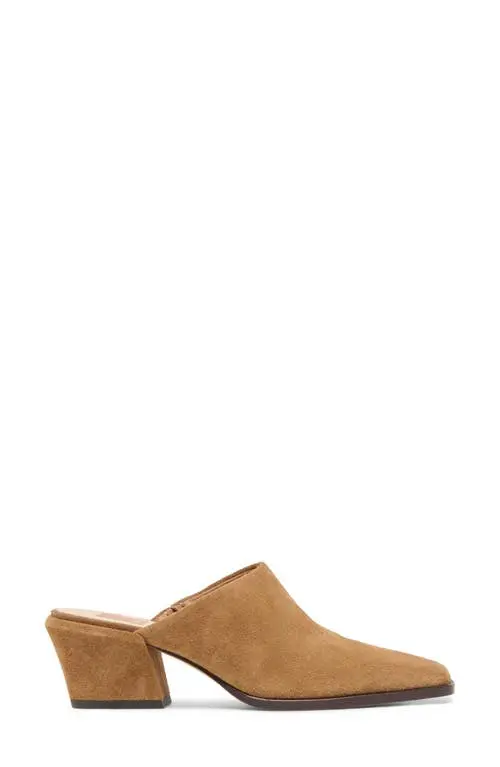 Dolce Vita Leyton Square Toe Mule - Light Brown Suede