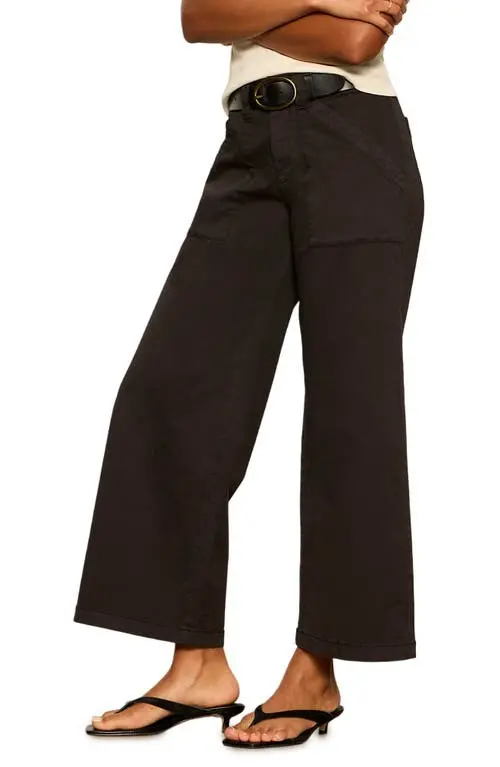 Sanctuary Idol Stretch Twill Wide Leg Ankle Pants
