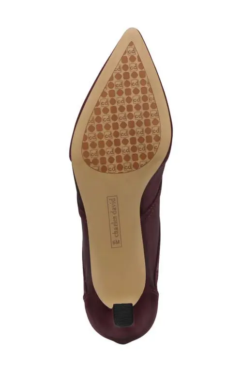 CHARLES DAVID Alpha Pointed Toe Bootie - Wine