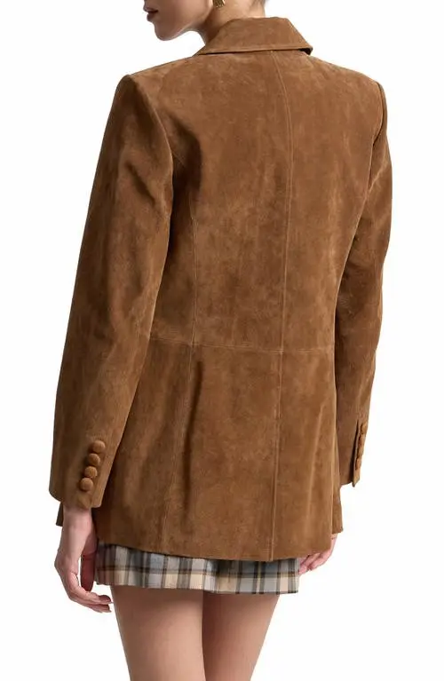 Avec Les Filles Longline Suede Blazer