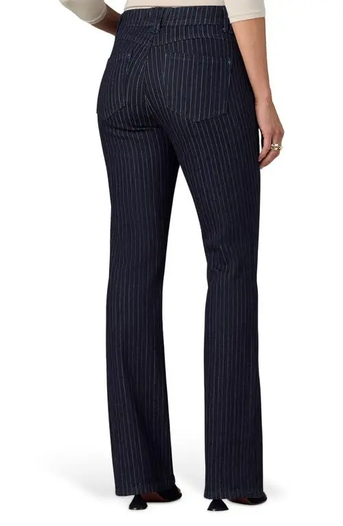 Wit & Wisdom Brittany Pinstriped High Waist Itty Bitty Bootcut Jeans