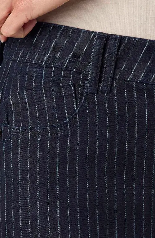 Wit & Wisdom Brittany Pinstriped High Waist Itty Bitty Bootcut Jeans