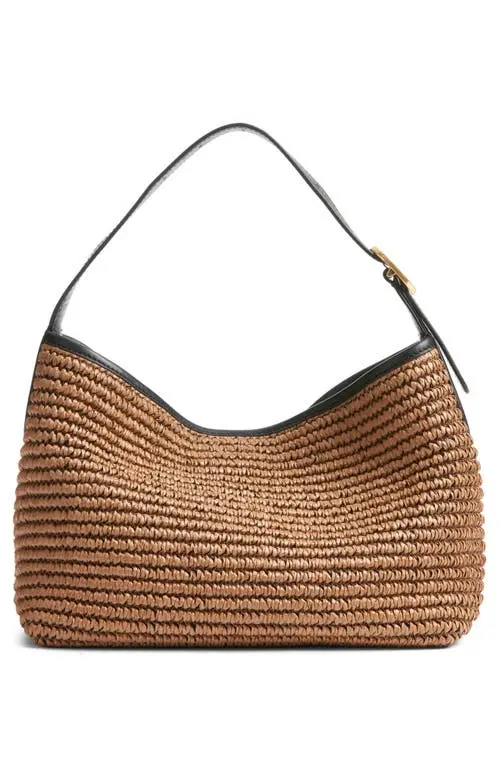 Vince Small Vivian Raffia Hobo Bag