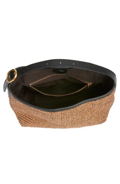 Vince Small Vivian Raffia Hobo Bag