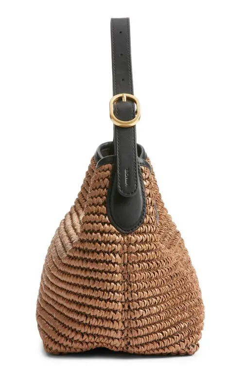 Vince Small Vivian Raffia Hobo Bag
