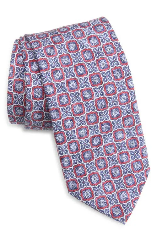 David Donahue Geometric Silk Tie