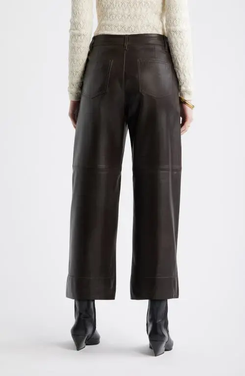 Treasure & Bond Leather Crop Wide Leg Pants