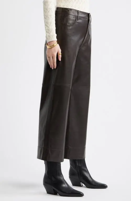 Treasure & Bond Leather Crop Wide Leg Pants