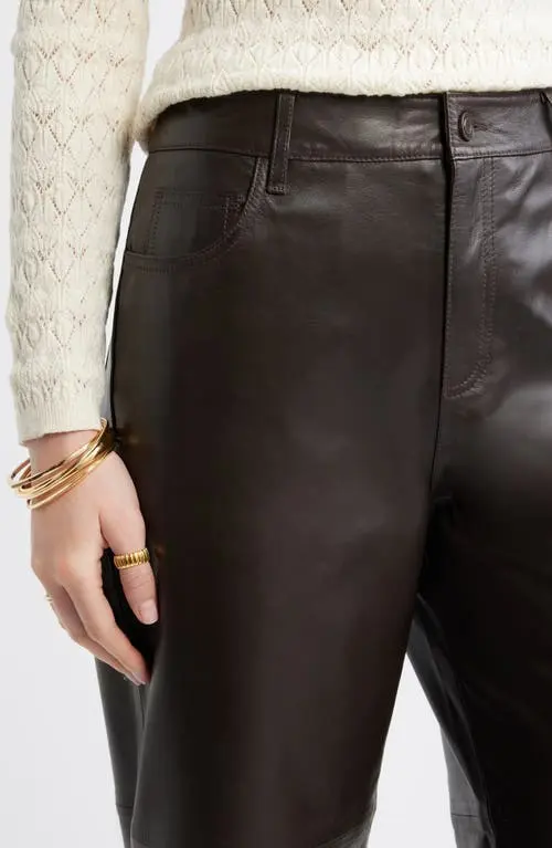 Treasure & Bond Leather Crop Wide Leg Pants
