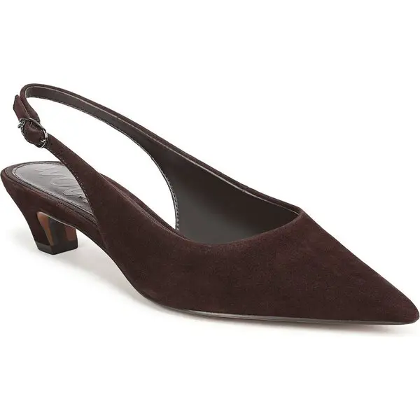 Sam Edelman Finch Slingback Pointed Toe Pump - Cafe Noir