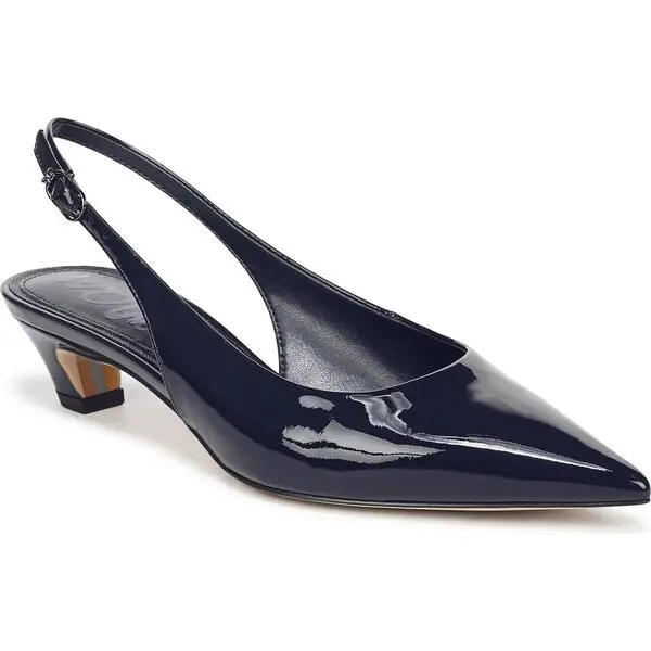 Sam Edelman Finch Slingback Pointed Toe Pump - Midnight Blue