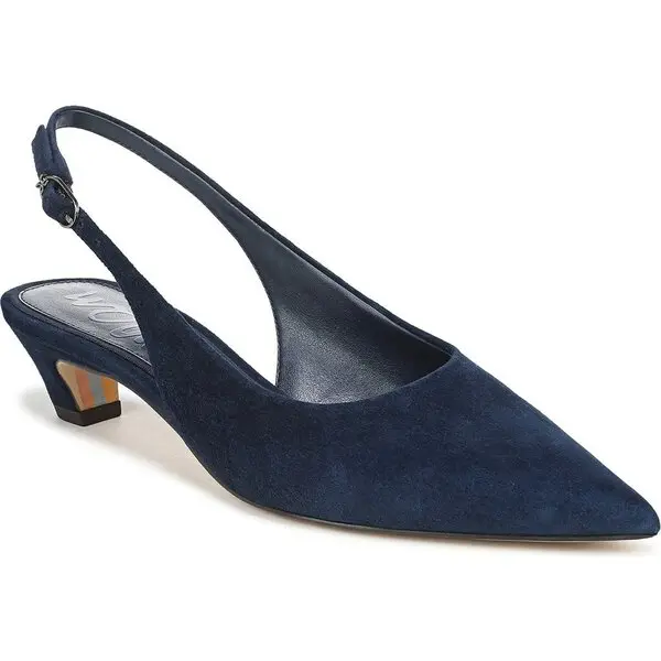 Sam Edelman Finch Slingback Pointed Toe Pump - Oasis Navy