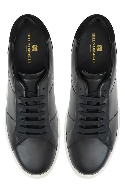 Bruno Magli Martino Low Top Sneaker - Black Leather