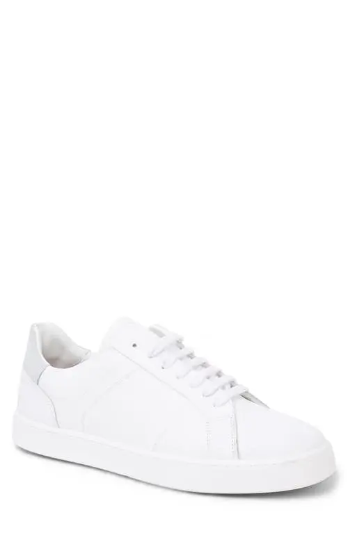 Bruno Magli Martino Low Top Sneaker - White Leather