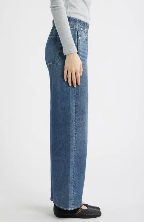 Rag & Bone Rb Miramar Ankle Length Pull On Wide Leg Sweatpant Jeans