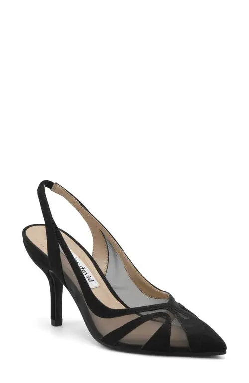 CHARLES DAVID Global Slingback Pointed Toe Pump - Black
