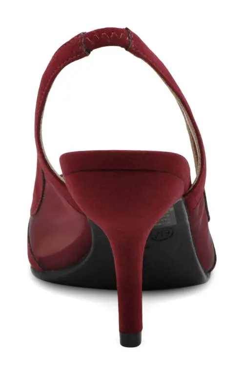 CHARLES DAVID Global Slingback Pointed Toe Pump - Ruby