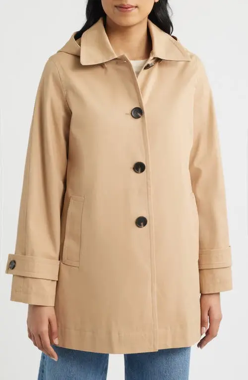 Sam Edelman Hooded Raincoat - Sand