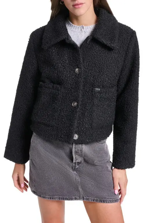 LEVI'S Cropped Bouclé Jacket - Black