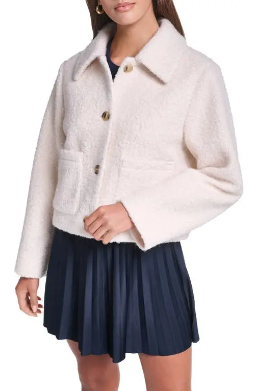 LEVI'S Cropped Bouclé Jacket - Cream