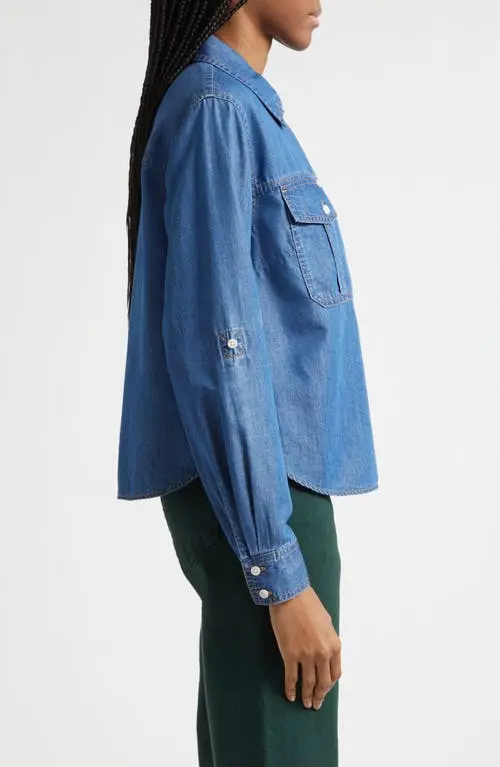 Veronica Beard Catriona Cotton Blend Button-up Shirt