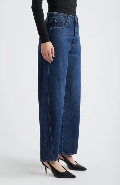 FRAME Twisted Seam Bow High Waist Barrel Leg Jeans