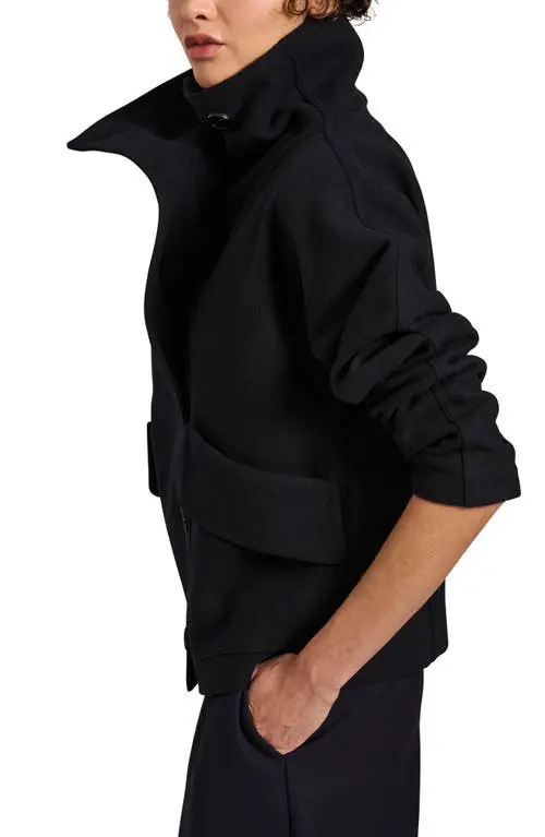 Bernardo Funnel Neck Coat - Navy