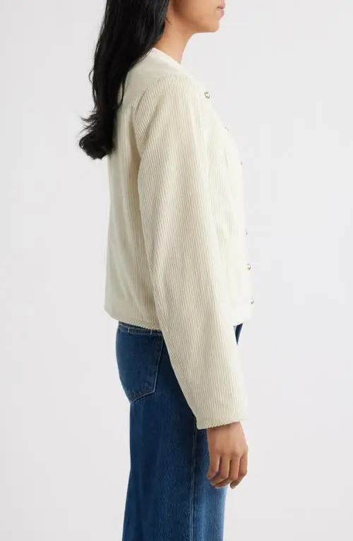 Bernardo Cotton Corduroy Jacket - Cream
